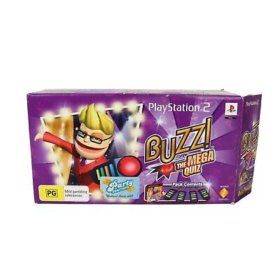 Buzz The Mega Quiz Boxed For PS2 - including controllers & games ...